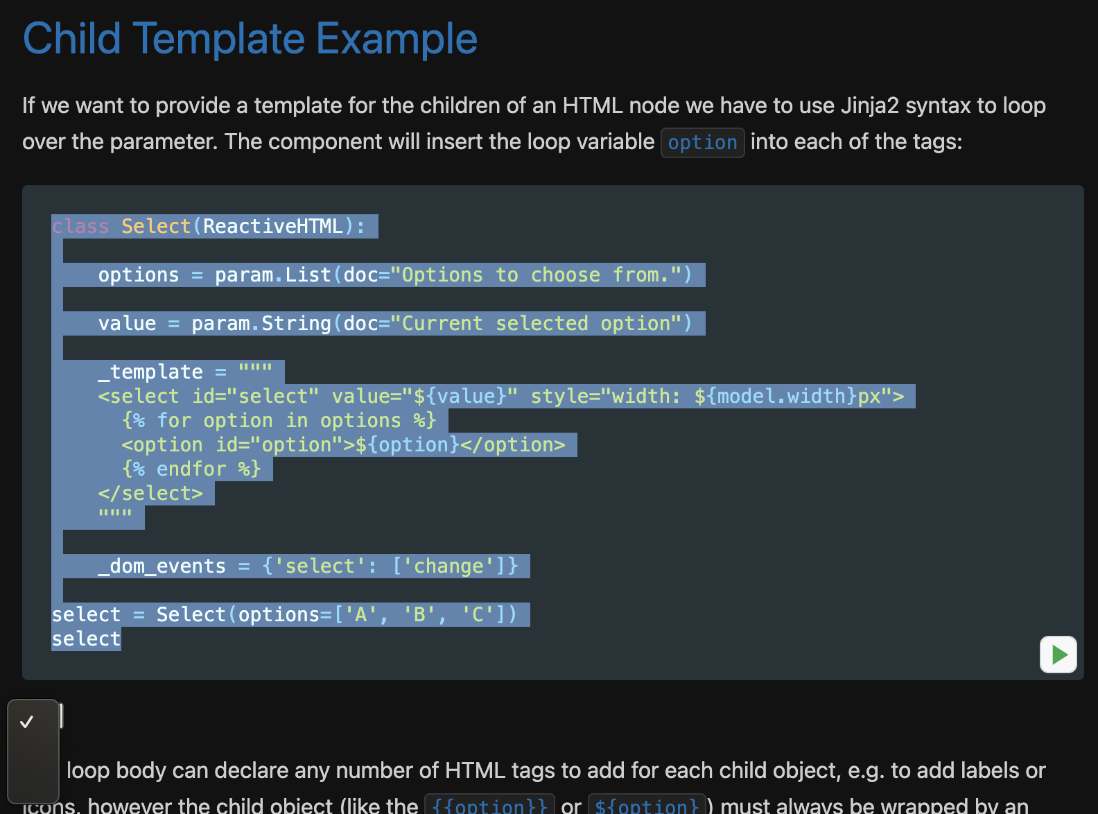 Custom Select Doesnt Show Any Options · Issue 5405 · Holovizpanel · Github 