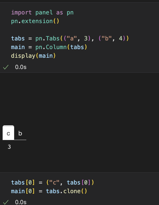 Cannot update Tab names dynamically · Issue #5731 · holoviz/panel · GitHub