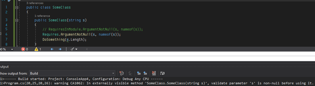 False positive on CA1602 when using validation method from other ...