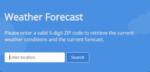 GitHub - severude/weather-api: Enter a valid zip code to retrieve the ...