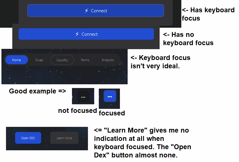 erd1ll6c0464re5n8457wmcpt6tpdsd9egy9ngz3jwv4law2cahne6nss5mn9y - Keyboard focus is very often ...