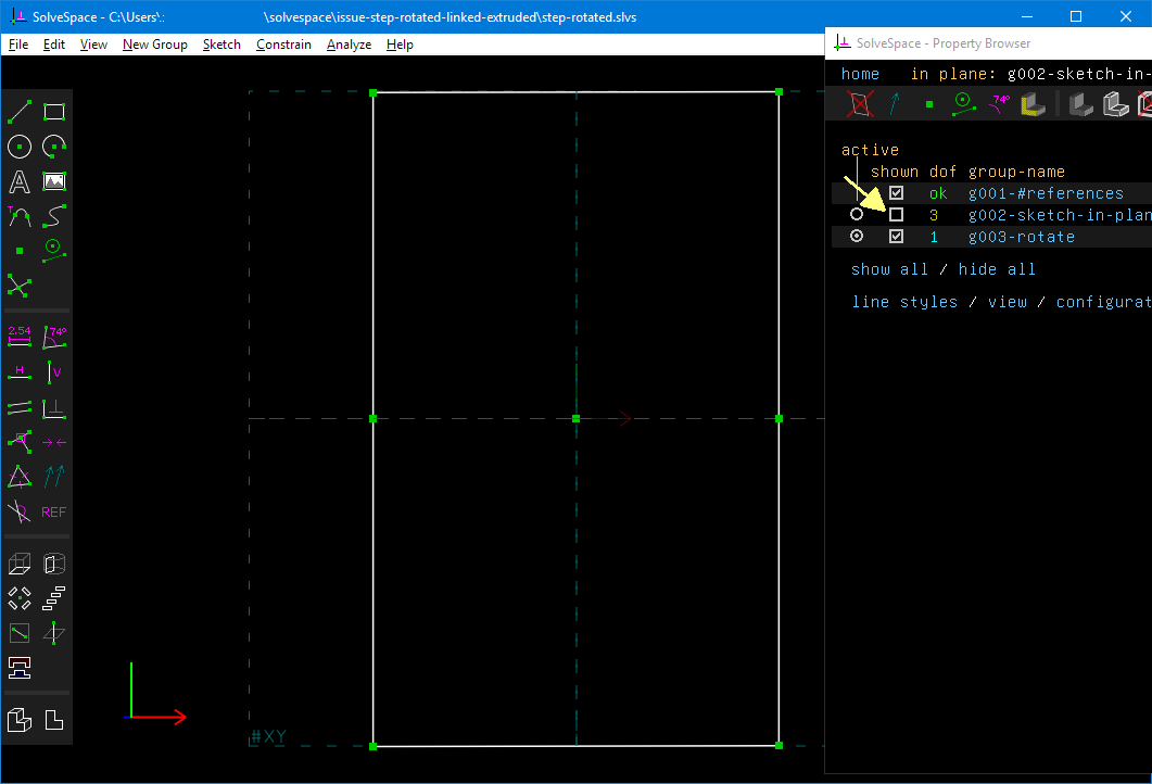 Is extruding a linked sketch broken? · Issue #838 · solvespace/solvespace · GitHub