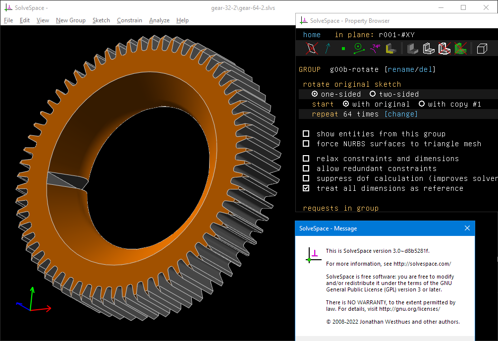 Performance drop with a step and repeat rotating · Issue #1214 · solvespace/solvespace · GitHub