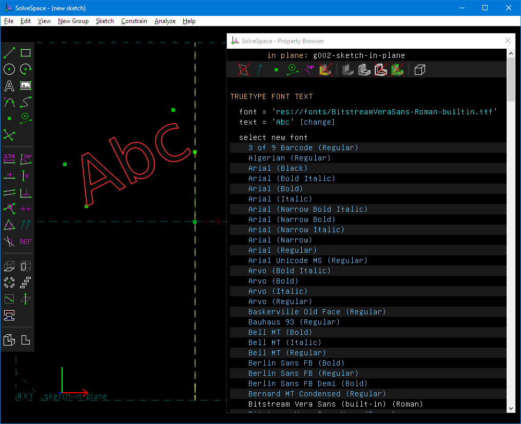 New Text entities have no font assigned · Issue #821 · solvespace/solvespace · GitHub
