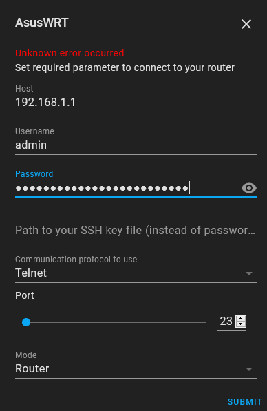 asuswrt setup from UI not working · Issue #47362 · home-assistant/core ...