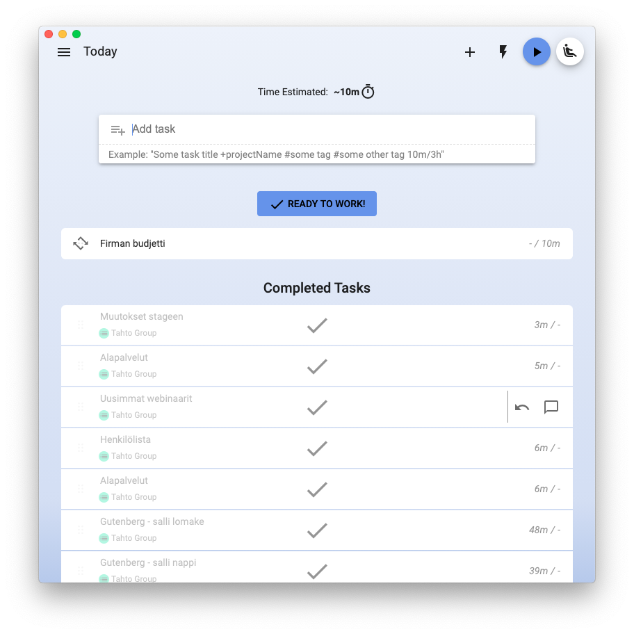 Option for completed tasks · Issue #691 · johannesjo/super-productivity ...