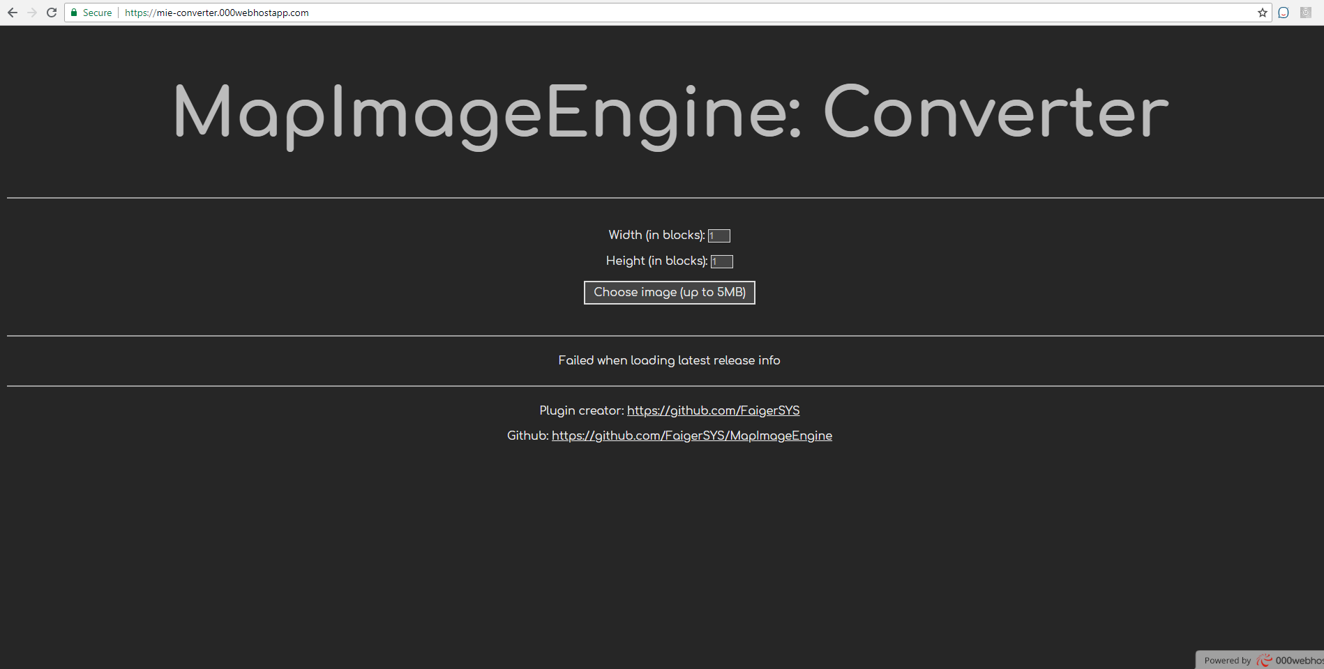 http://mie-converter.ml Site Down. · Issue #9 · FaigerSYS/MapImageEngine · GitHub
