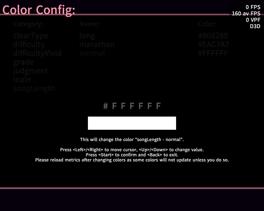Make color config support direct number/letter/arrow input. · Issue #231 · etternagame/etterna ...