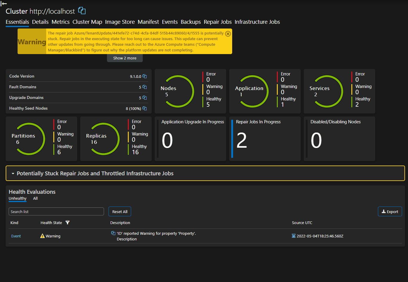 Service Fabric Explorer 9 1 Release Notes Issue 776 Microsoft