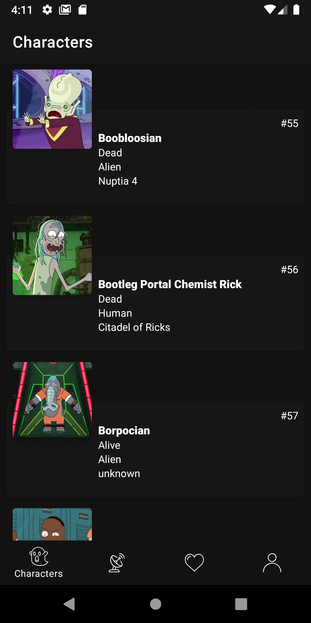 GitHub - Marannix/RickAndMorty: Using MVVM/MVI architecture, ViewModel, Navigation, Room, Lottie ...