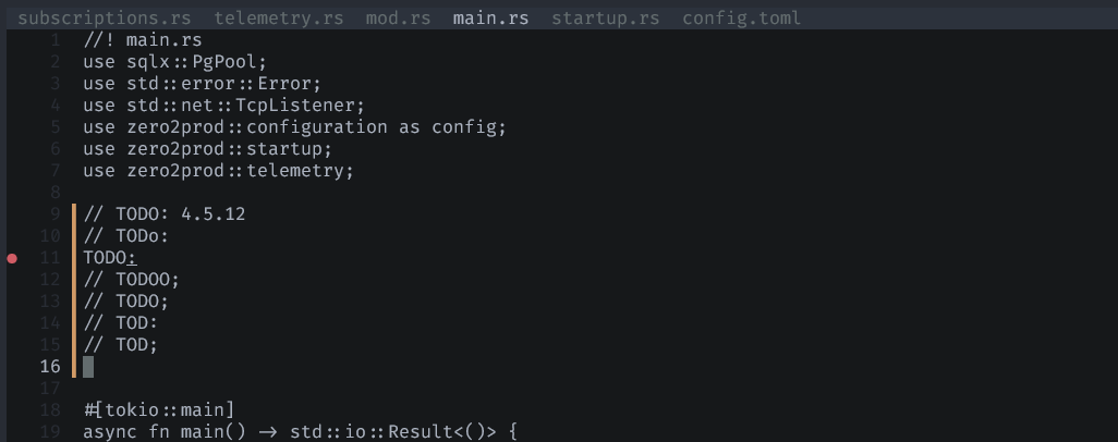 Certain characters cutoff in rust comments when using onedarker theme · Issue #5875 · helix ...