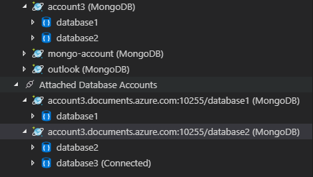 Unpredictable behavior for attached databases · Issue #862 · microsoft/vscode-cosmosdb · GitHub