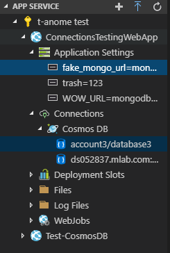 Make dependence between application settings and database connections more obvious to users ...