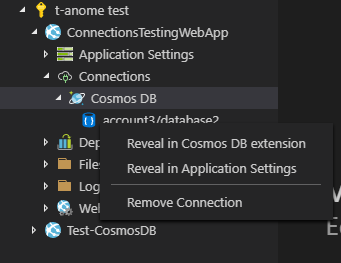 Make dependence between application settings and database connections more obvious to users ...