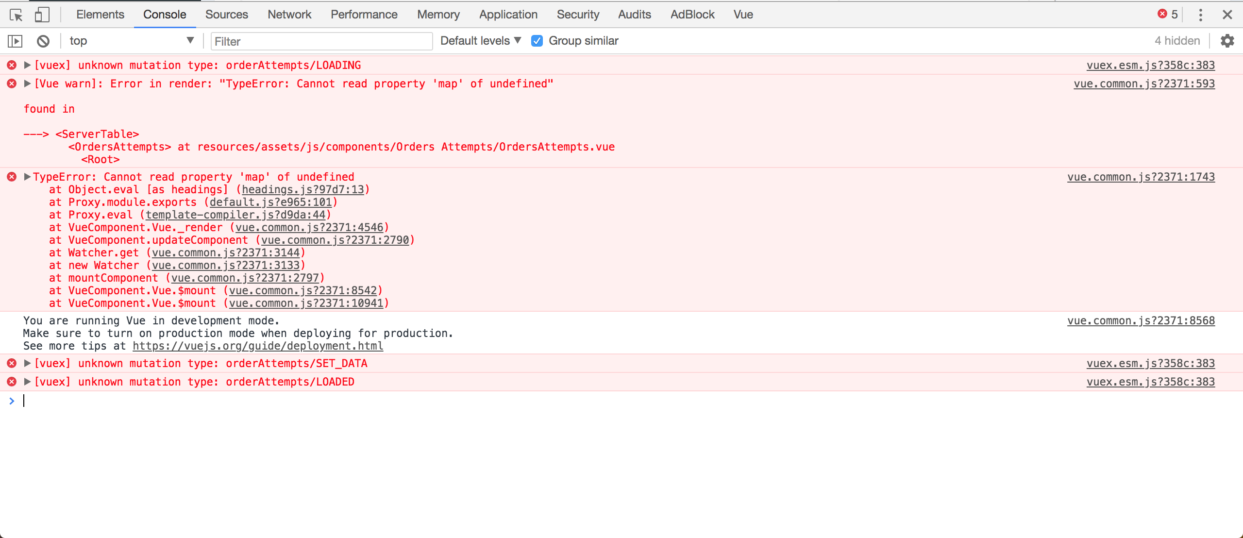 [vuex] unknown mutation type: /LOADING · Issue #505 · matfish2/vue-tables-2 · GitHub