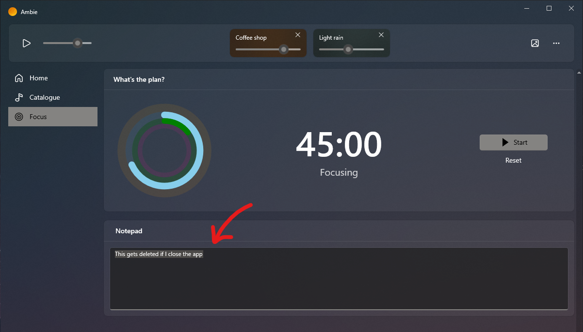 [Feature request] Persist notepad content between app restarts · Issue #246 · jenius-apps/ambie ...