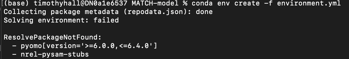 Dependency Package Issue · Issue #71 · pencleanenergy/MATCH-model · GitHub