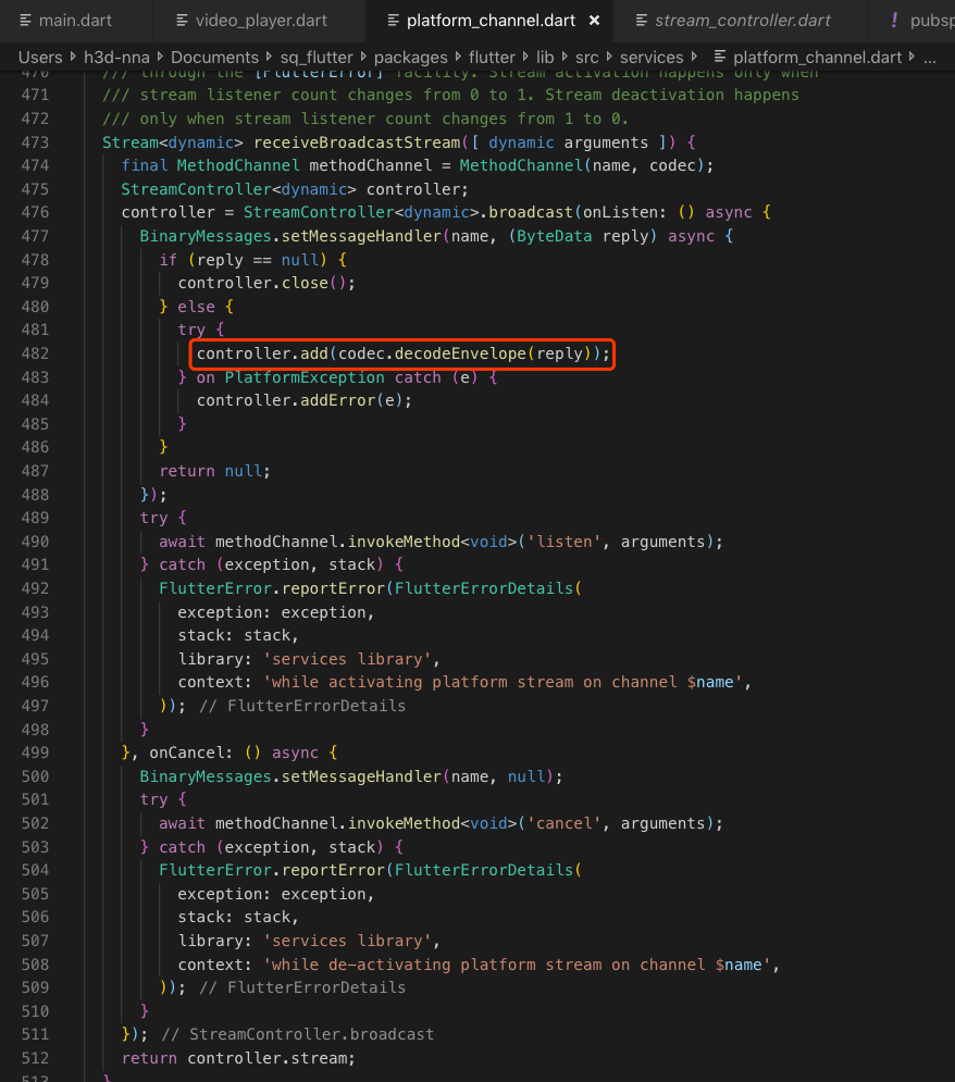 When the EventChannel is turned on, data is continuously sent to the flutter, and the memory ...