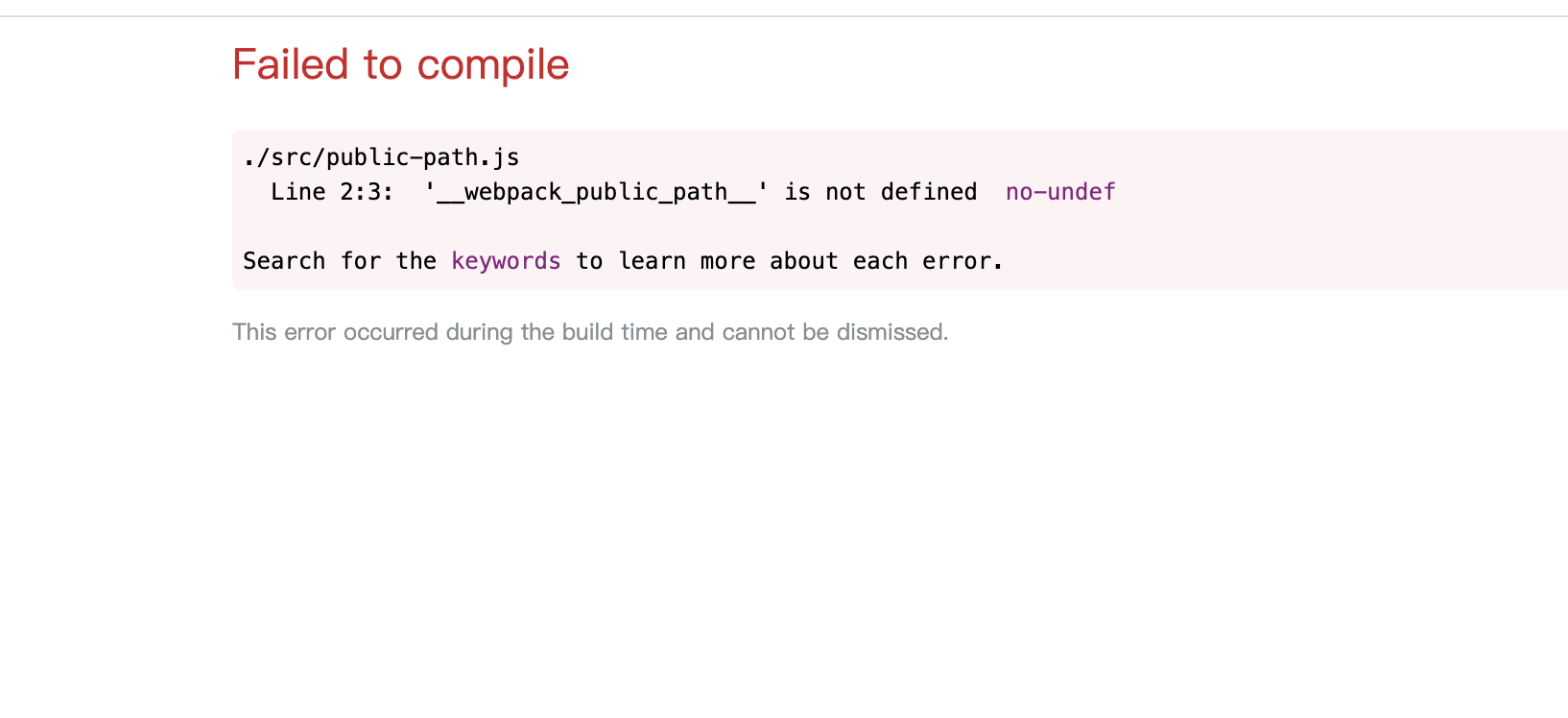 react子项目都是报错，其中一个报'__webpack_public_path__' is not defined · Issue #18 · CHU295/Micro-Frontends ...