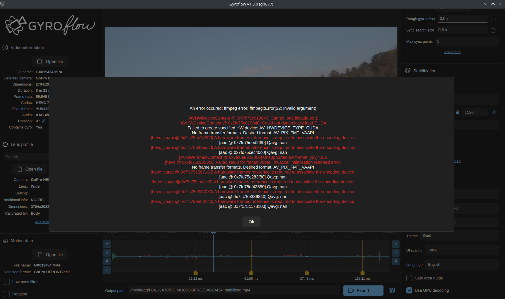 [ubuntu] GPU encoding not possible · Issue #246 · gyroflow/gyroflow · GitHub