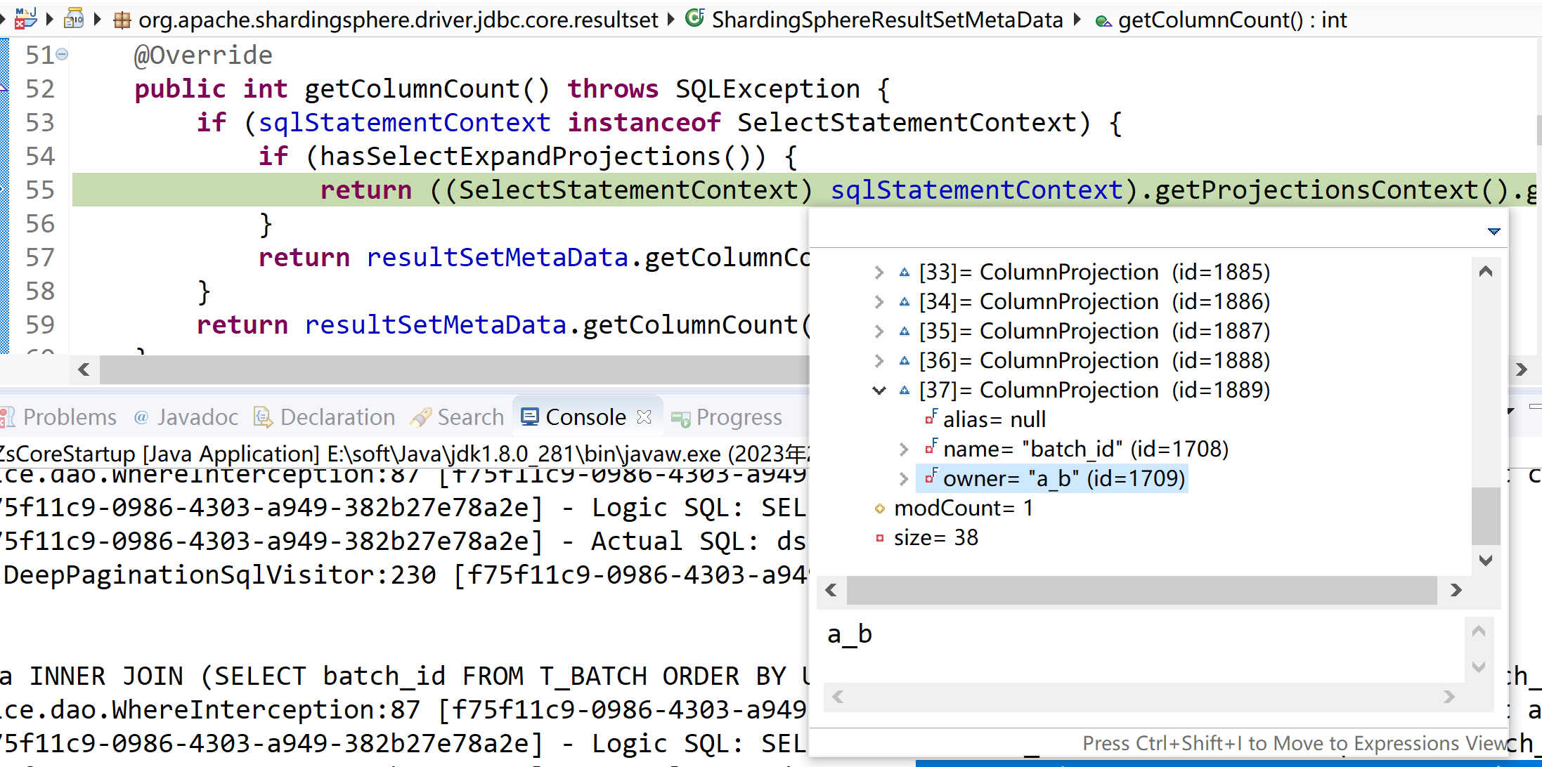 select * INNER JOIN Column index out of range · Issue #24286 · apache/shardingsphere · GitHub
