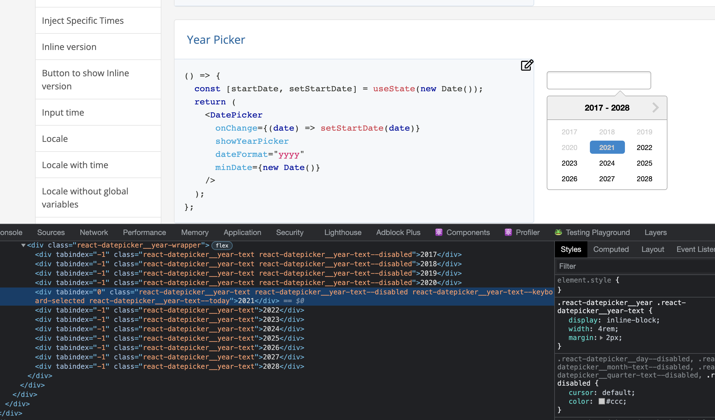 Month and year view not working properly with minDate · Issue #2912 · Hacker0x01/react ...
