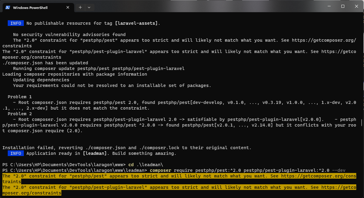 Cannot Install Pest on some shells · Issue #272 · laravel/installer · GitHub