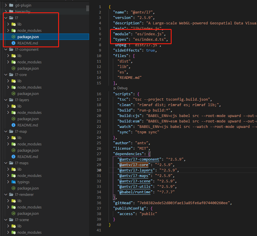 2.5.9版本包没有编译es版本只有lib包，导致ts找不到类型定义 · Issue #748 · antvis/L7 · GitHub