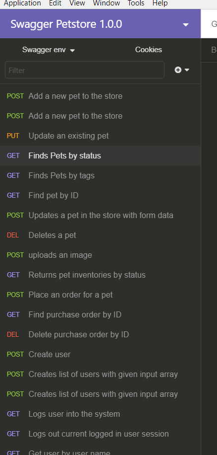 [Feature Request] Add group endpoints by tags for swagger · Issue #1004 · Kong/insomnia · GitHub