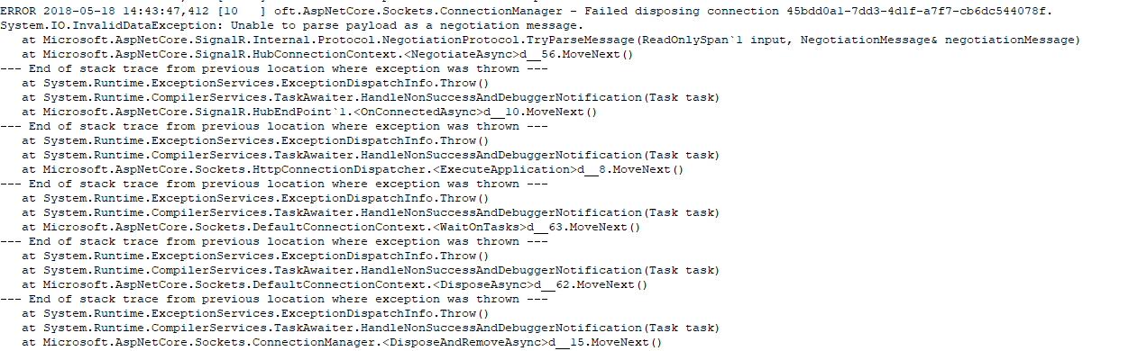 How to use ClientWebSocket to connect to SignalR Server · Issue #33 · aspnet/SignalR-samples ...