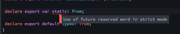 can not use the word "static" as an export · Issue #4355 · facebook ...