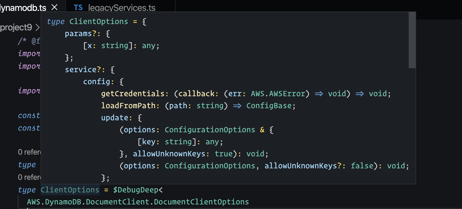 [Request] [Typescript] Expand Type Option and/or Interactive Type ...