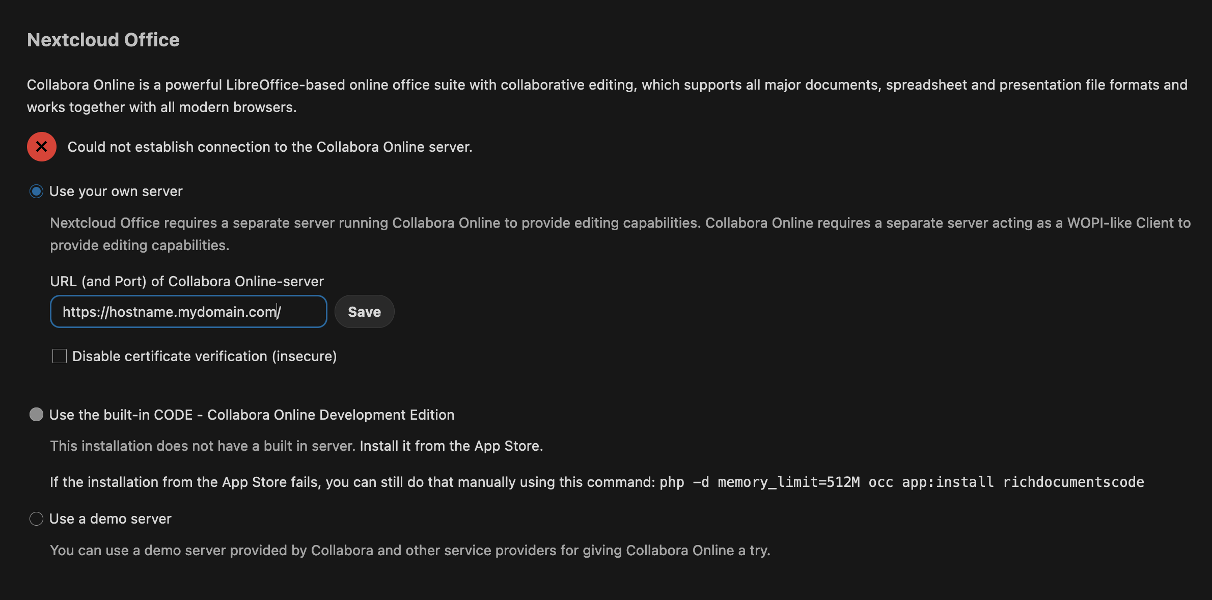 Collabora doesn't work out-of-the-box · nextcloud all-in-one · Discussion #1863 · GitHub