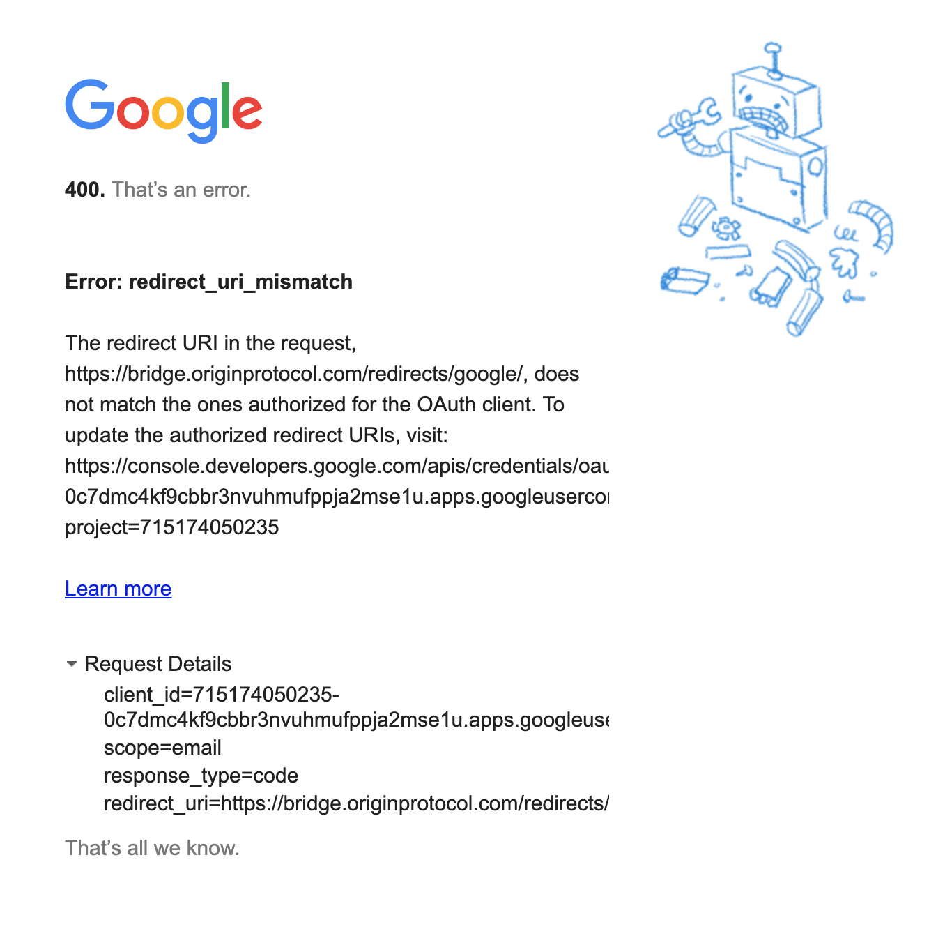 Error when trying to add Google account · Issue #2168 · OriginProtocol/origin · GitHub