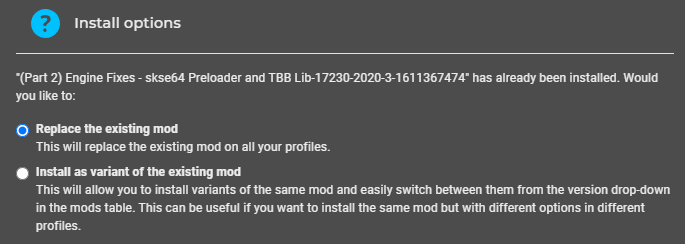 Option to "replace all" or "install as variant" upon collection install · Issue #14654 · Nexus ...