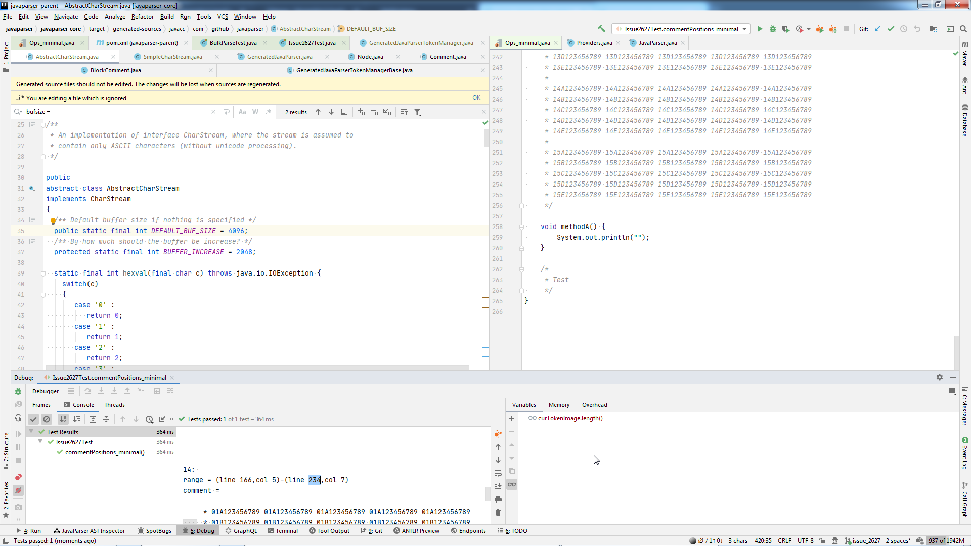 Parse Failed when parsing file with very long comment. Lexical Error. · Issue #2616 · javaparser ...