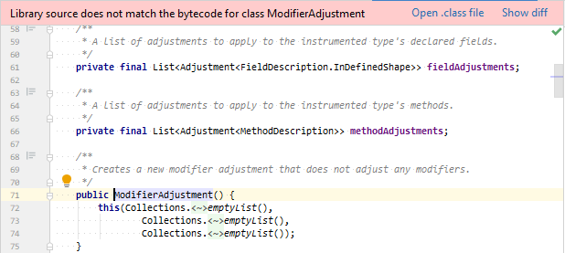 Source Jar For Bytebuddy Library Out Of Sync With Class Jar · Issue 862 · Raphw Byte Buddy