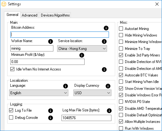 Display Incorrectly - on Setting Window · Issue #99 · nicehash/NiceHashMiner · GitHub