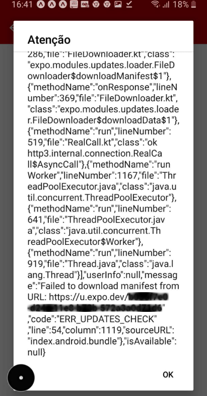 'Failed to download manifest from URL' error after eas build · Issue #16452 · expo/expo · GitHub