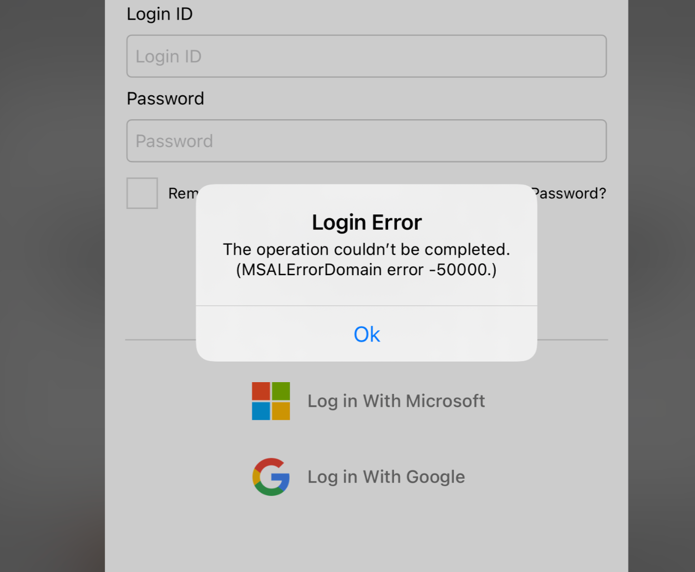 Msalerrordomain Error 5000 · Issue 87 · Azure Samplesms Identity Mobile Apple Swift Objc · Github