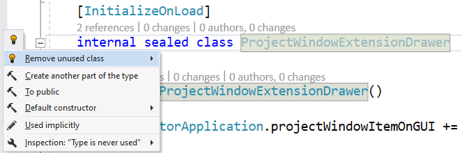 Inspection for method signatures for InitializeOnLoad attributes ...