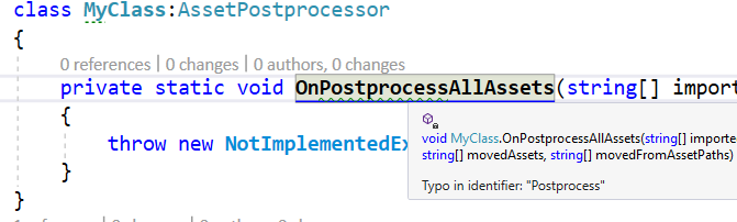 Identifier typo is raised for Unity functions · Issue #1737 · JetBrains/resharper-unity · GitHub