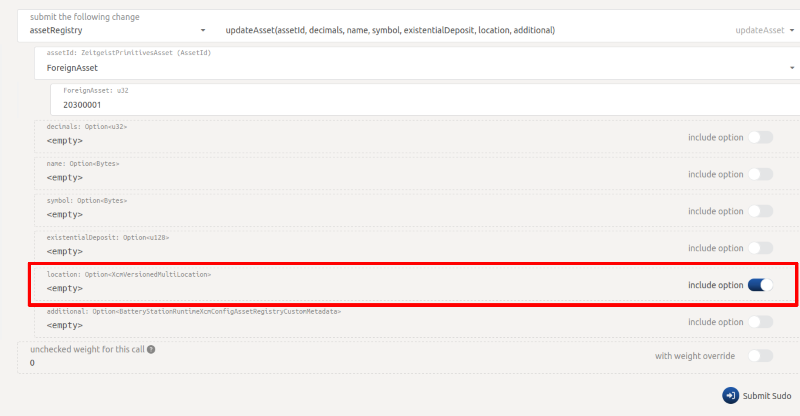 Parameters with two or more nested `Option` types can't be supplied · Issue #8528 · polkadot-js ...