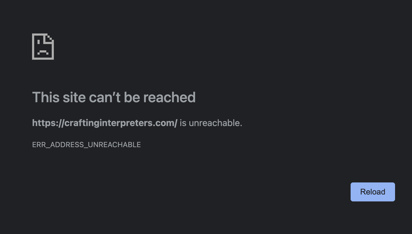 Craftinginterpreters.com is down · Issue #1053 · munificent/craftinginterpreters · GitHub