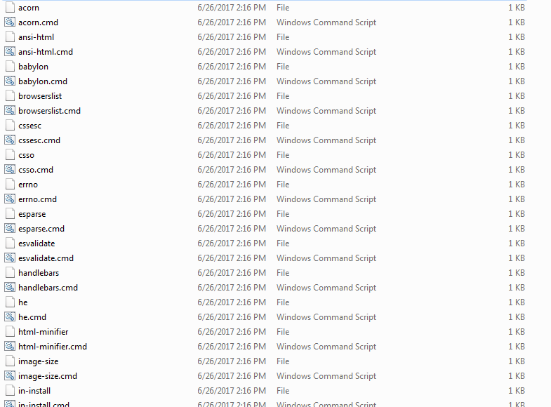 Npm Install Generates Bunch Of Cmd And Shell Files In The Root Directory · Issue 17445 · Npm 1385