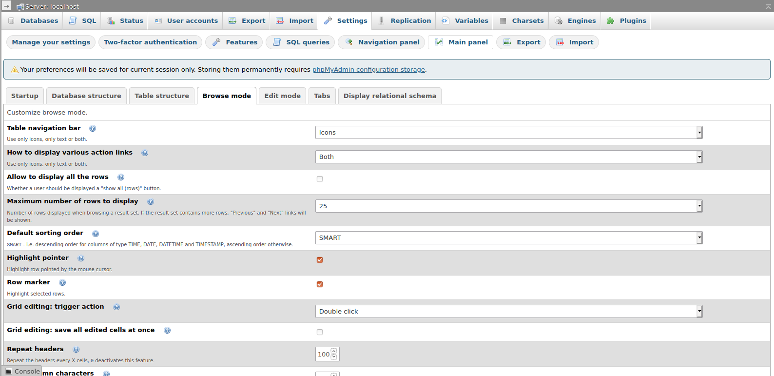 Bad UI: button like text in customize browse mode and edit mode · Issue #15976 · phpmyadmin ...