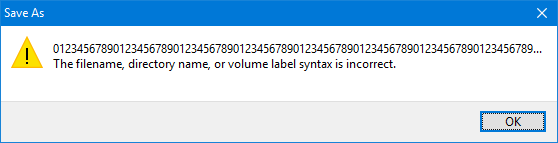 Bug: Saving when File Path is Too Long · Issue #1016 · sumatrapdfreader/sumatrapdf · GitHub