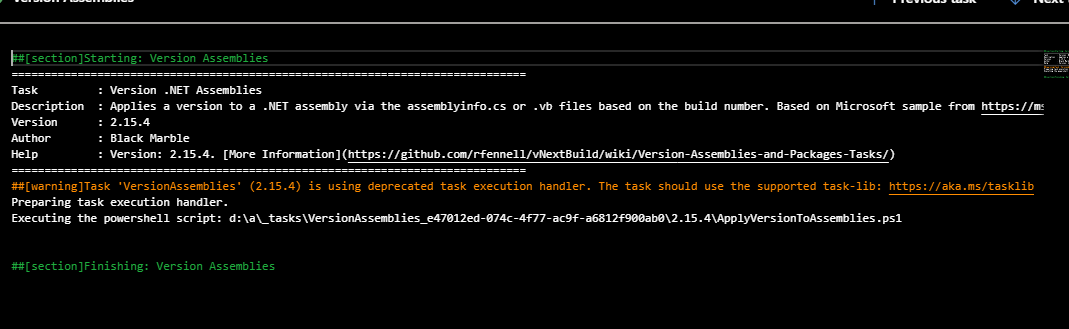 Warning on task execution handler Windows Agent · Issue #517 · rfennell ...