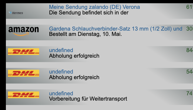 DHL / Sendungsname "undefined" bei Sendungen über Packstation · Issue #18 · TA2k/ioBroker.parcel ...