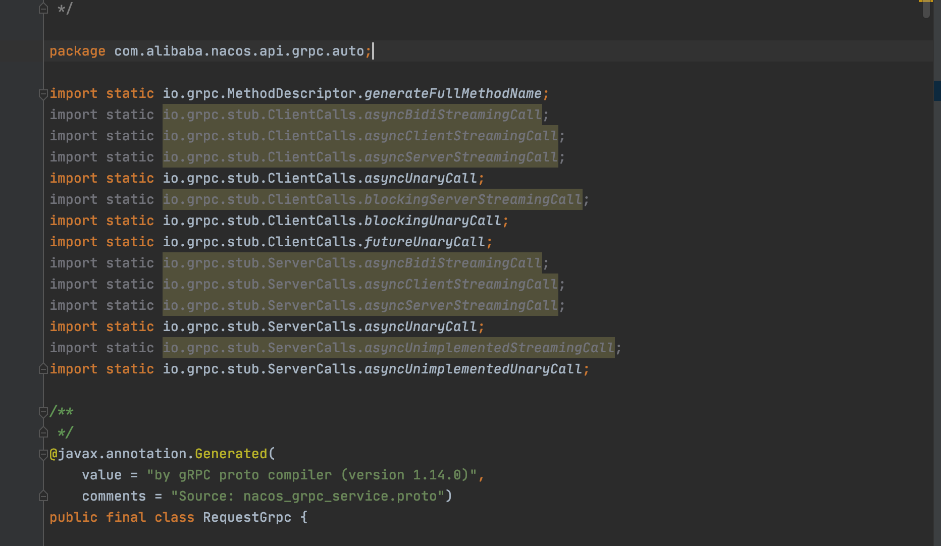 [enhance]RequestGrpc need to remove unused import · Issue #9167 · alibaba/nacos · GitHub